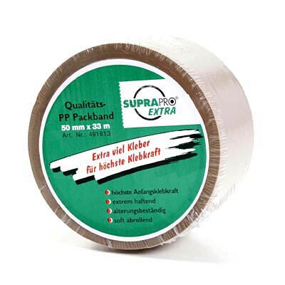 SUPRA Muster-Artikel Packband SUPRAPRO EXTRA braun 50,0 mm x 33,0 m 1 ...