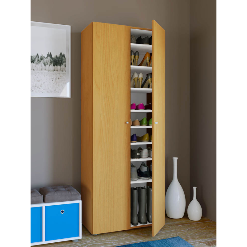 VCM my home Schuhschrank Vandol I, 913072 buche 8 Fachböden 71,0 x 37,0 ...