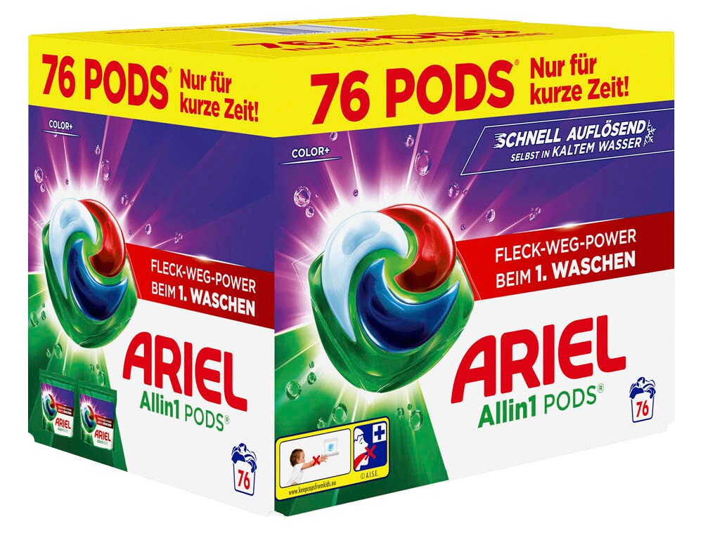 ARIEL COLOR+ Allin1 PODS Waschmittel Caps, 76 St. | office discount