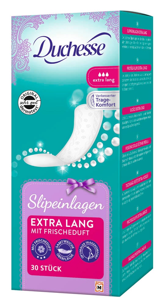 Duchesse Slipeinlagen Extra Lang mit Duft für Slip, 30 St. | office ...