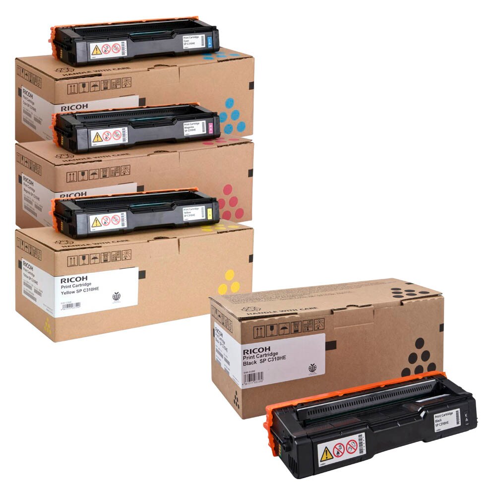 RICOH Type SP C310HE schwarz, cyan, magenta, gelb Toner, 4er-Set ...