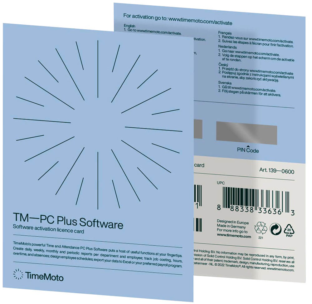 TimeMoto TM-PC PLUS Software Vollversion (PKC) | office discount