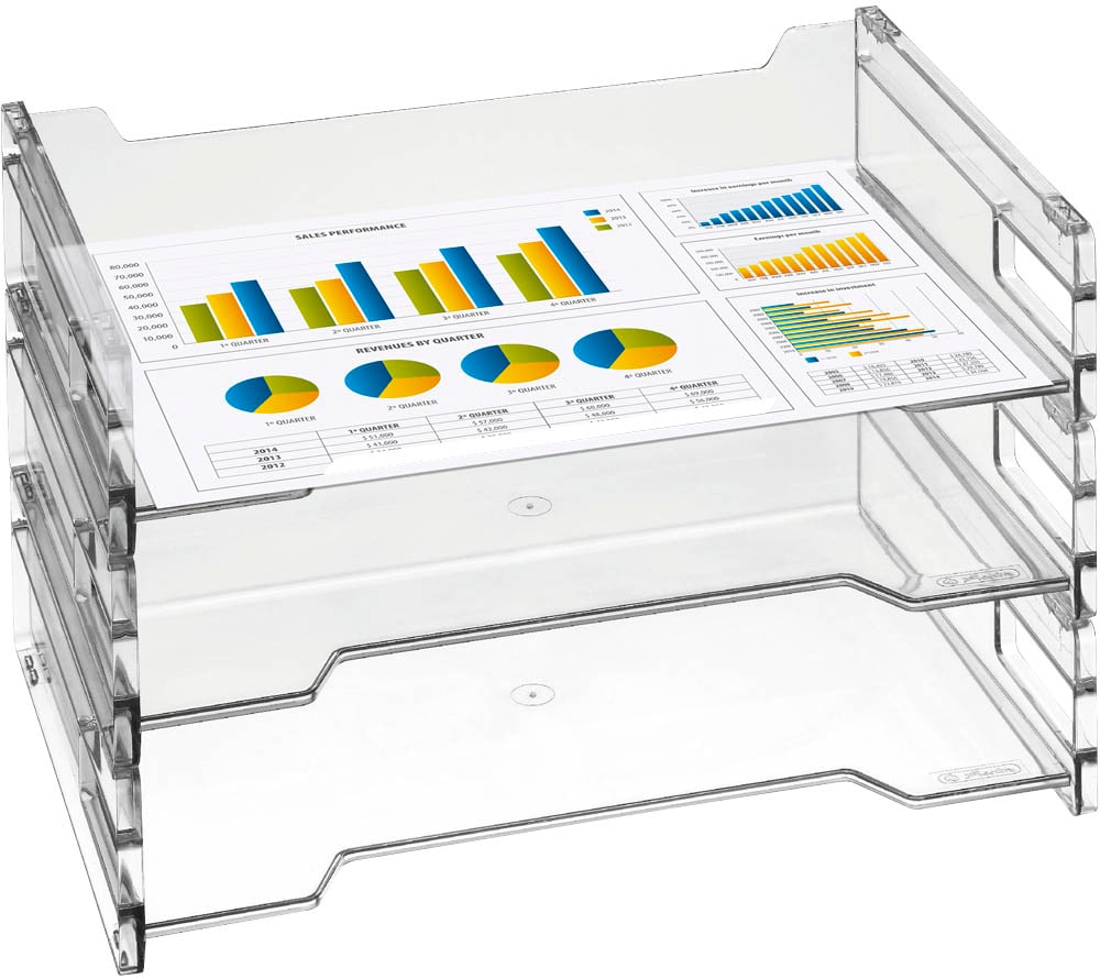herlitz Briefablagen transparent DIN A4, 3 St. | office discount