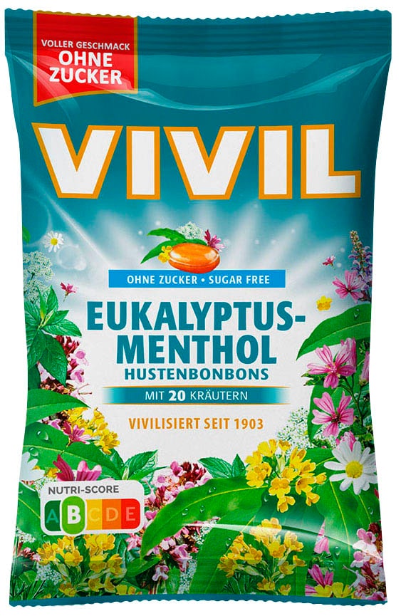 VIVIL® Eukalyptus-Menthol ohne Zucker Bonbons 33 St./ 120,0 g | office ...
