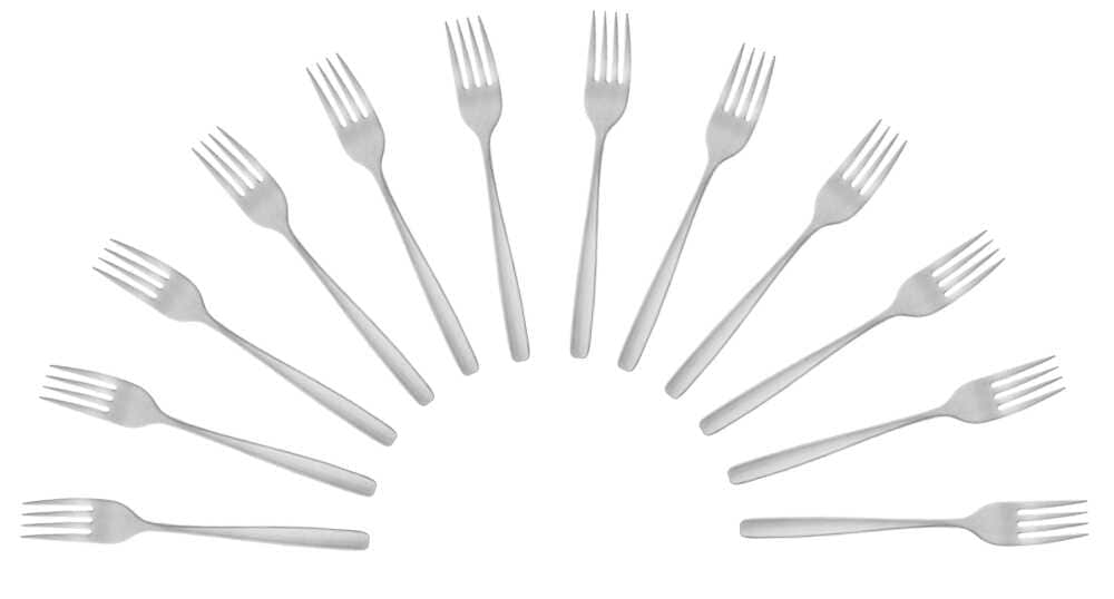 solex® Gabel Cara silber, 12 St. | office discount