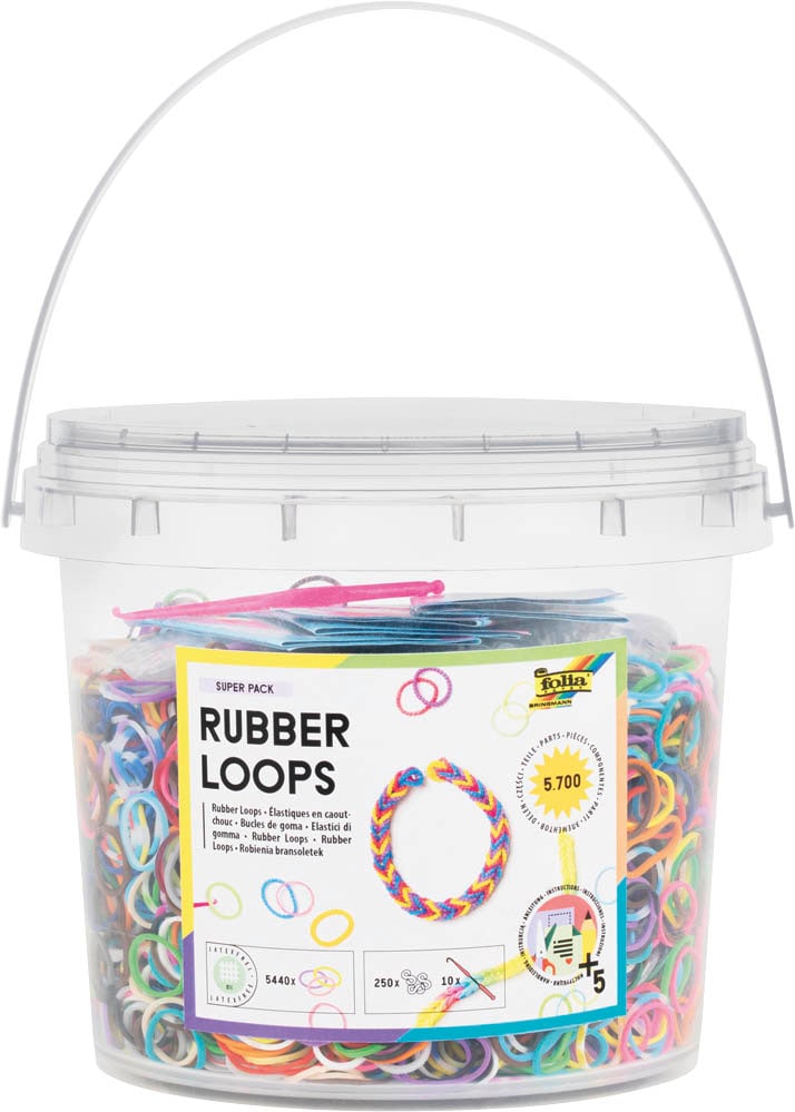 folia Gummifaden Rubber Loops mehrfarbig 5.700 St. | office discount