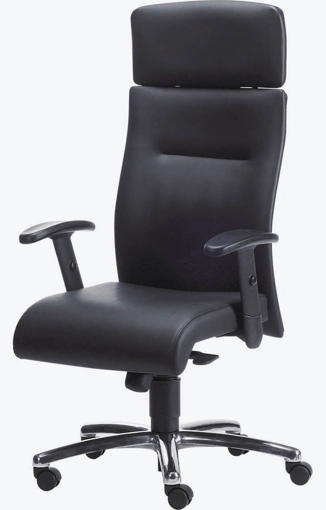 Nowy Styl Chefsessel Neo Leder schwarz, Gestell chrom | office discount