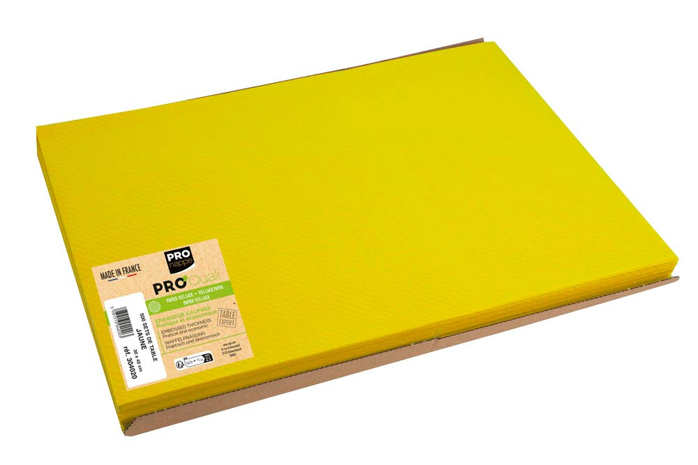 PROnappe Platzsets Tiss Lack gelb 30,0 x 40,0 cm, 500 St. | office discount