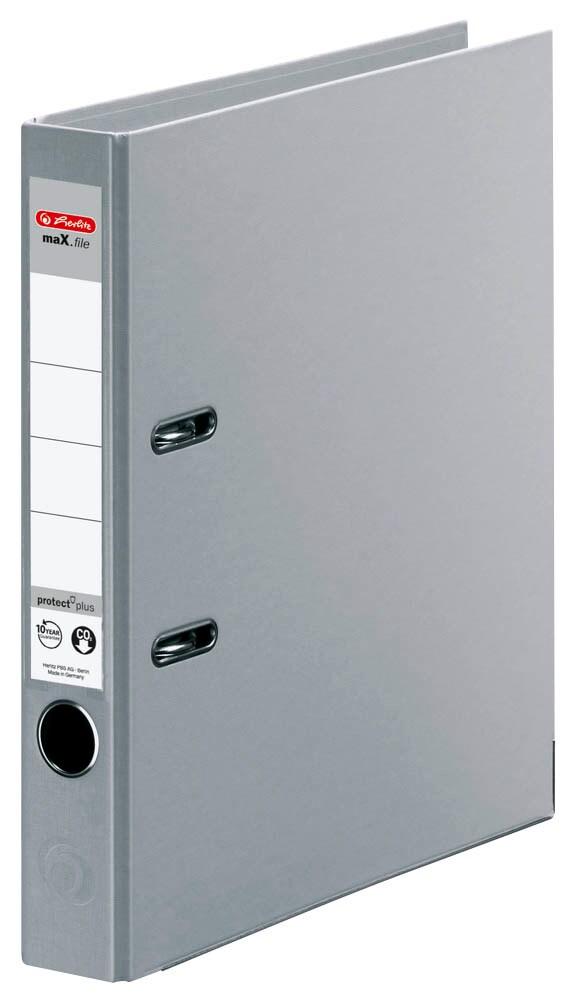 herlitz maX.file protect plus Ordner grau Kunststoff 5,0 cm DIN A4, 1 ...