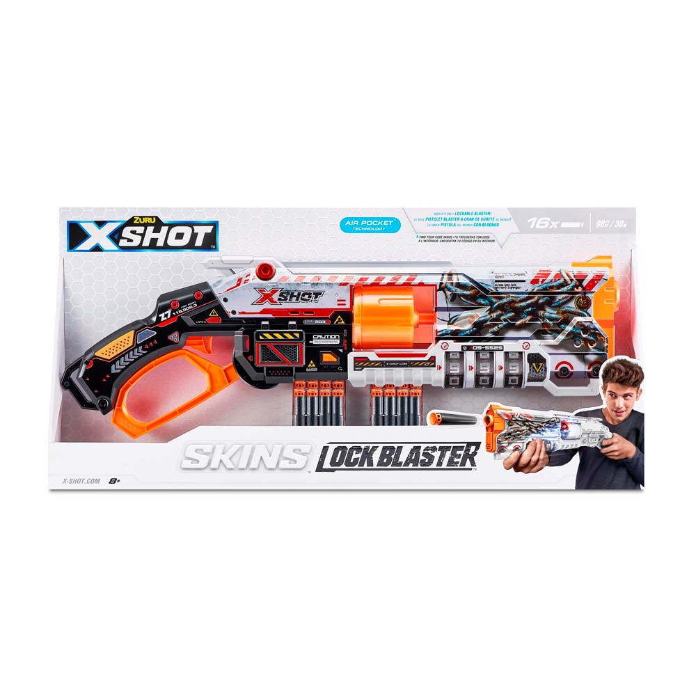 ZURU™ Blaster X-Shot Skins Lock schwarz, orange, weiß | office discount
