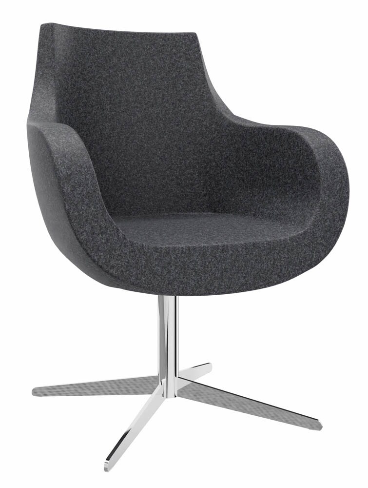 fm Sessel Pirum anthrazit chrom Stoff 71,0 x 71,0 x 90,0 cm, 1 St ...