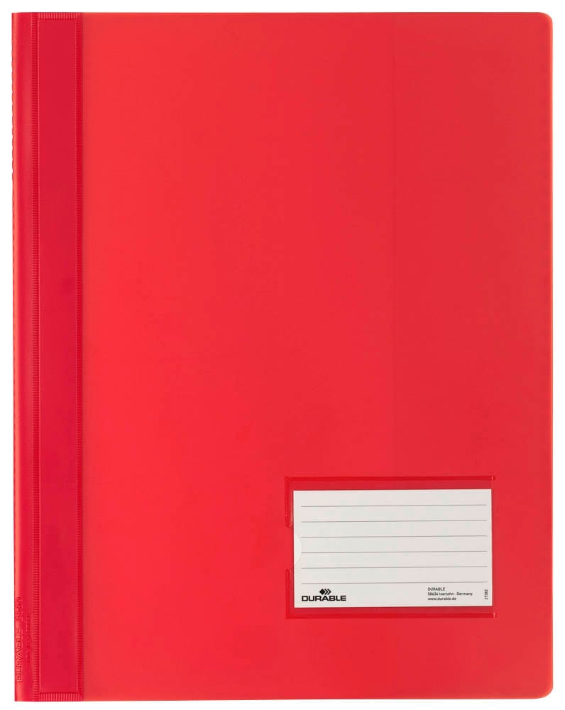10 DURABLE Schnellhefter DURALUX Kunststoff rot DIN A4 überbreit | office discount