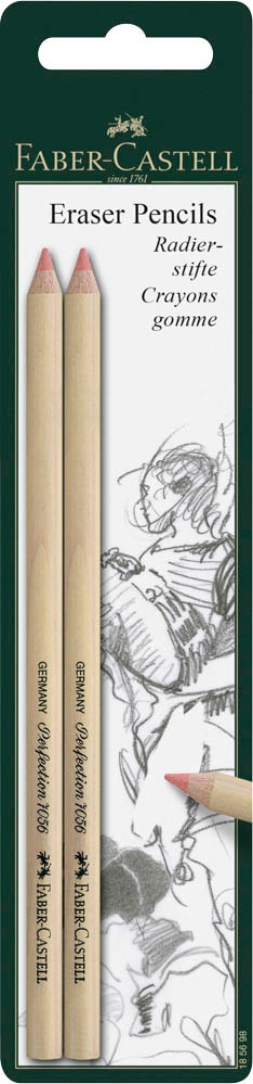 FABER-CASTELL Radierstifte PERFECTION 7056 weiß, 2 St. | office discount