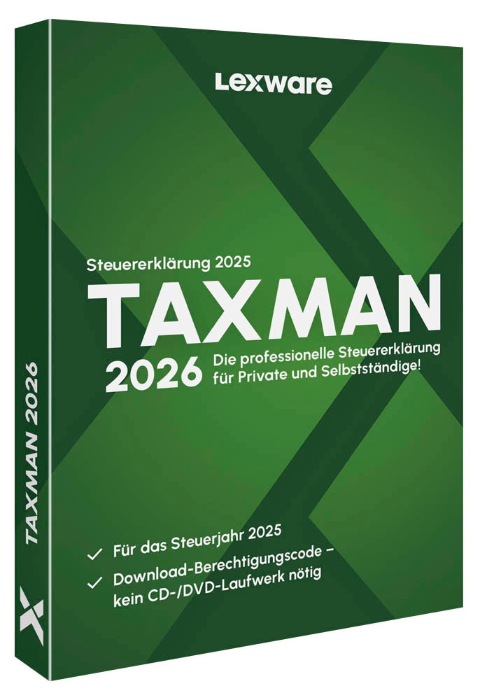 LEXWARE TAXMAN 2026 (für das Steuerjahr 2025) Software Vollversion (PKC ...