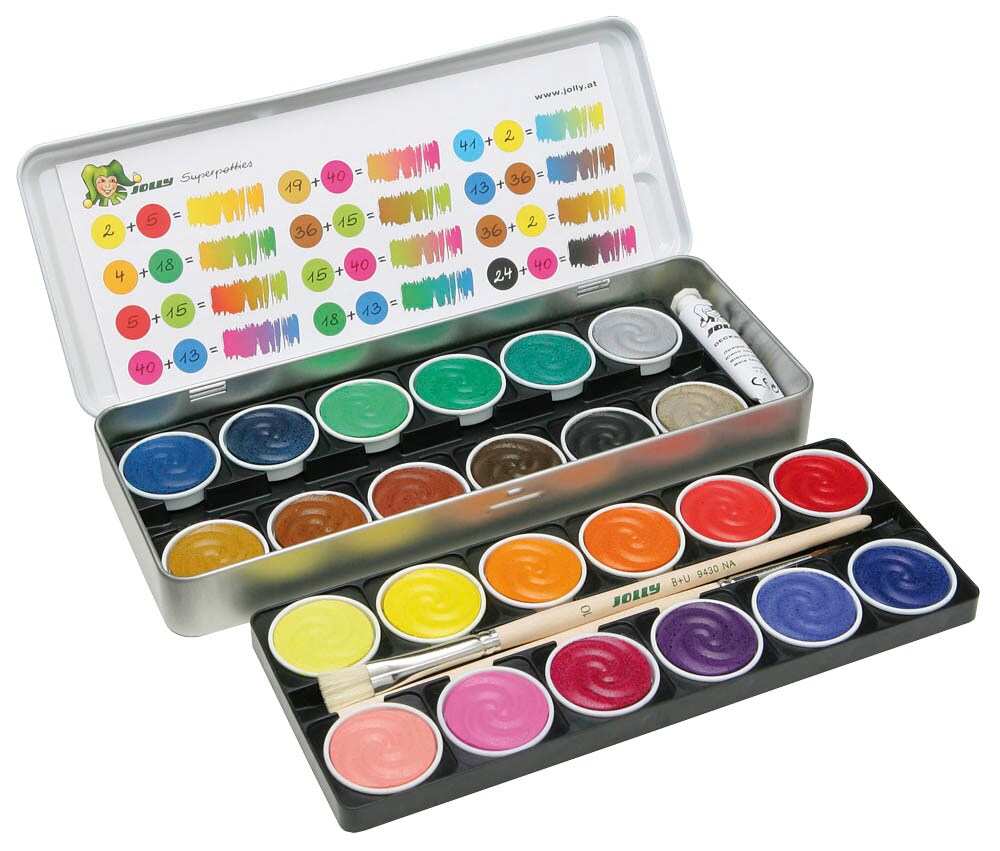 JOLLY SUPERTABS Wasserfarbkasten 24 Farben | office discount