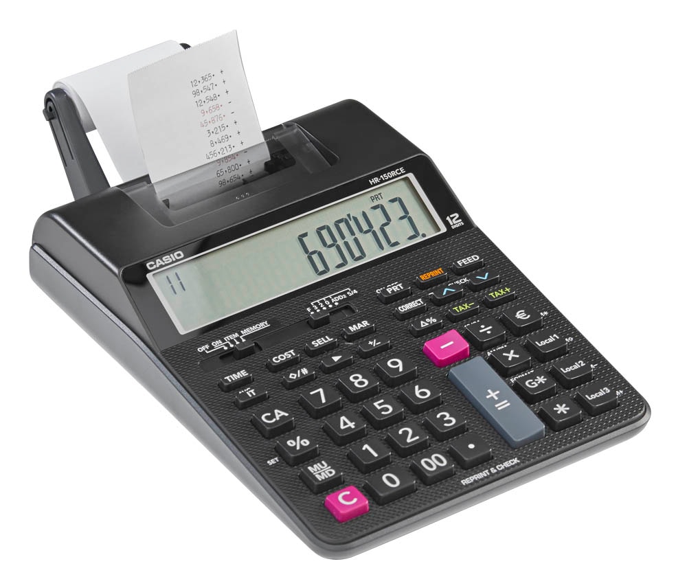 CASIO HR-150RCE Tischrechner druckend schwarz | office discount