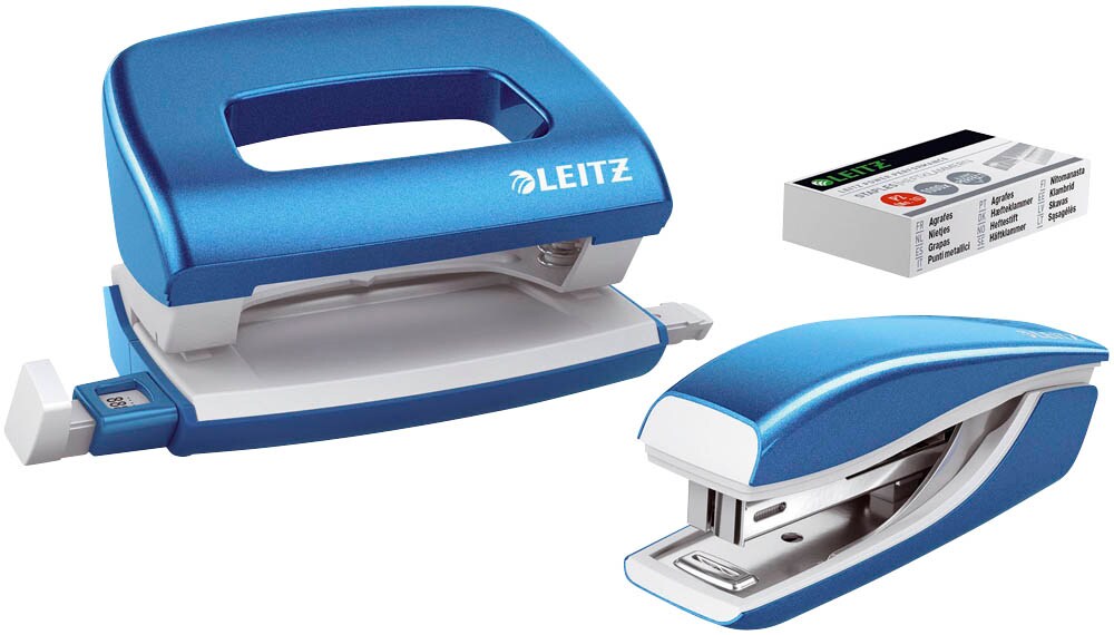 LEITZ Locher und Heftgeräte Set NeXXt WOW blau | office discount