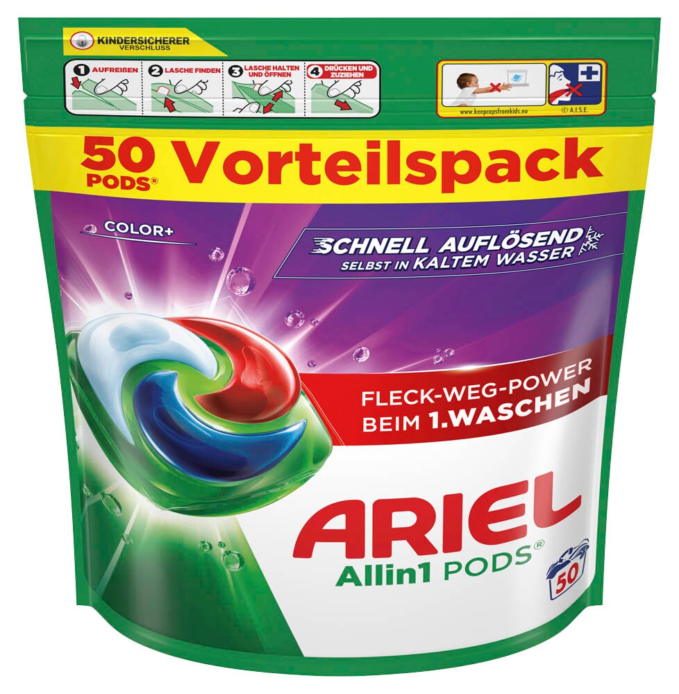 ARIEL COLOR+ Allin1 PODS Waschmittel Caps, 50 St. | office discount