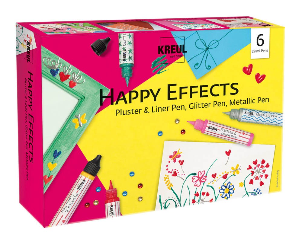 KREUL Happy Effects Pluster-Pen farbsortiert, 6 St. | office discount