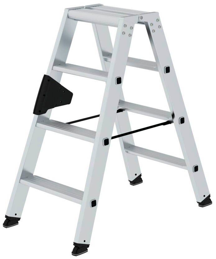 MUNK Stehleiter beidseitig 40208 silber 2x 4 Stufen, H: 91,0 cm ...