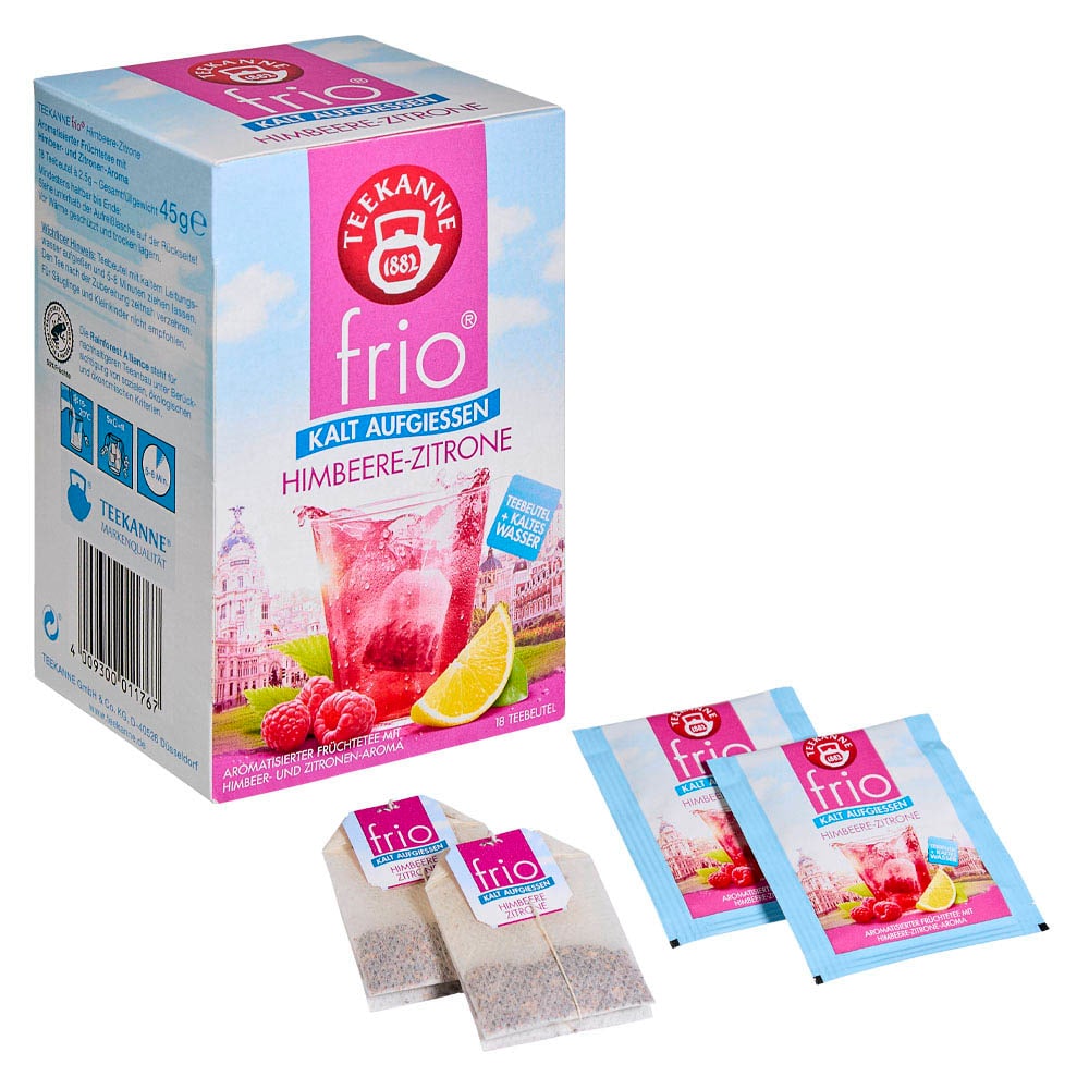 TEEKANNE frio Himbeere Zitrone Tee 18 Portionen | office discount