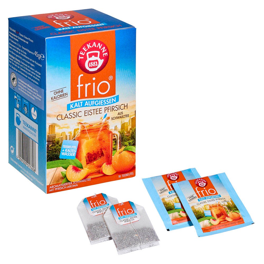 TEEKANNE frio Classic Eistee Pfirsich Tee kalt 18 Portionen | office ...