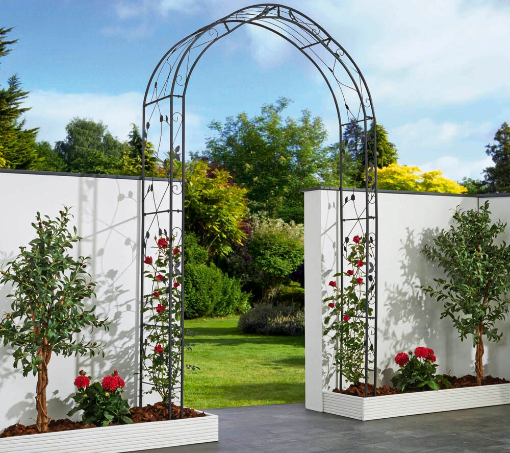 Garden Pleasure Rankgitter MIRA Metall anthrazit Bogen 145,0 x 260,0 cm ...