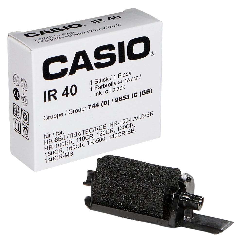 Casio IR-40 Ink Roll - Black/Red Two-Color Printer Ribbon For Impact ...