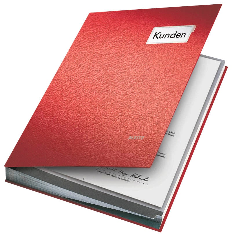 LEITZ Unterschriftenmappe Unterschritsmappe 5700 20 Fächer rot, 1 St ...