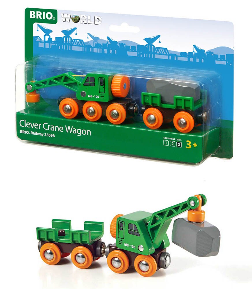 BRIO® Clever Crane Wagon 33698 Spielzeugeisenbahnen | office discount