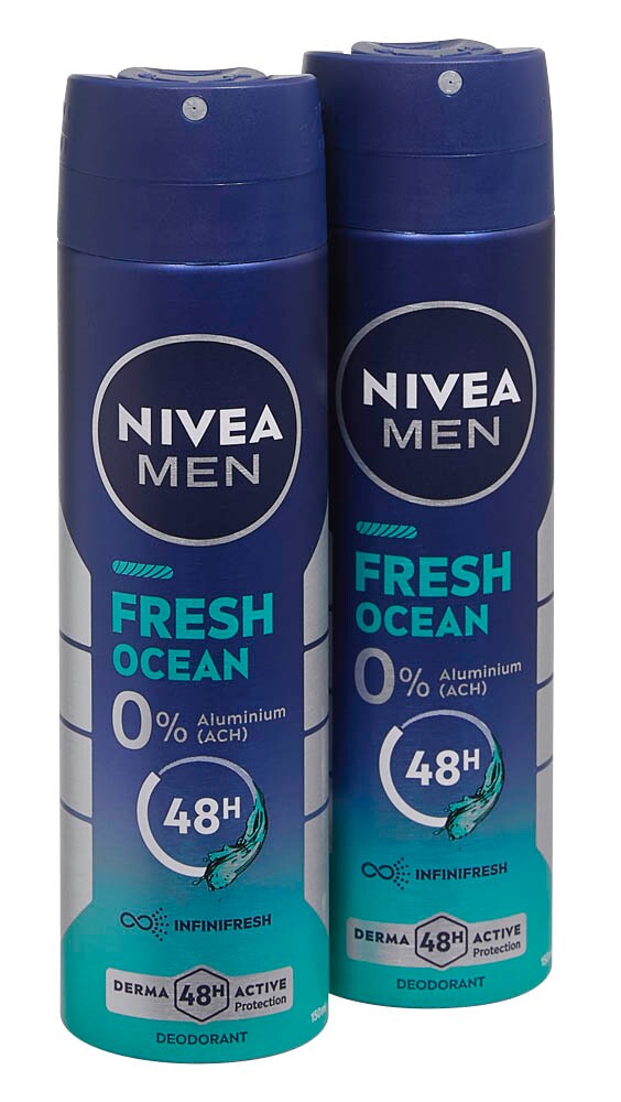 AKTION: NIVEA MEN Fresh Ocean Deo-Spray 2x 150 ml | office discount