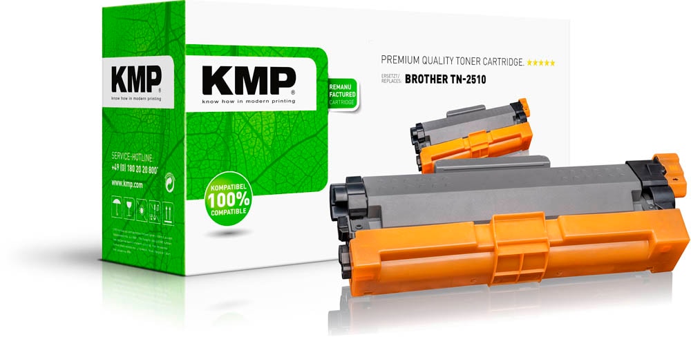 KMP schwarz Toner kompatibel zu brother TN-2510 | office discount
