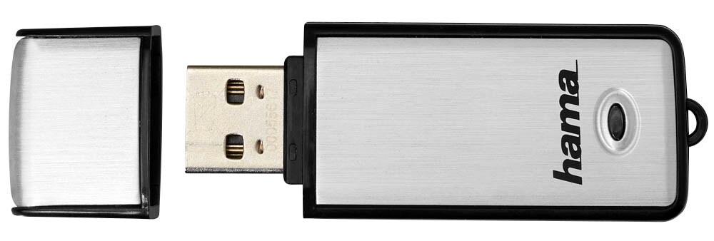 hama USB-Stick Fancy silber, schwarz 64 GB, 1 St. | office discount