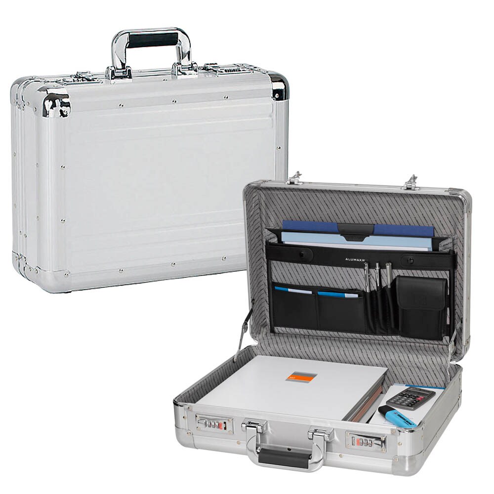 ALUMAXX Aktenkoffer TAURUS Aluminium silber 46,0 x 16,0 x 34,0 cm ...