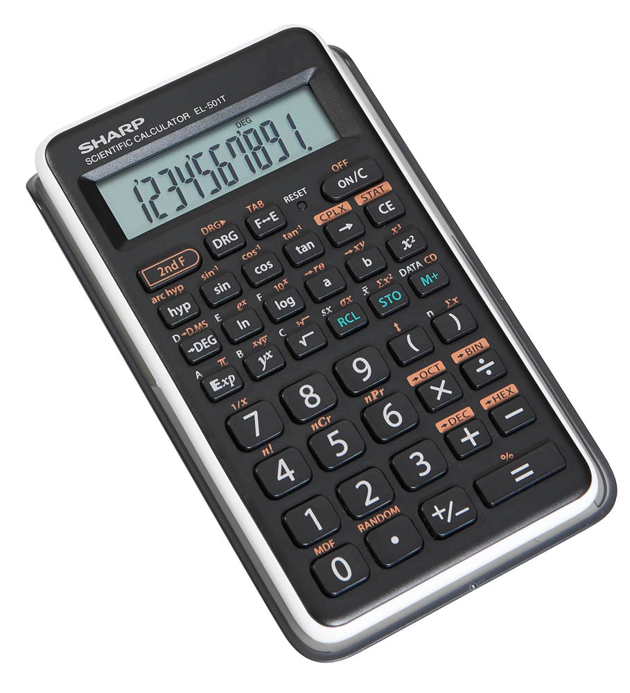 SHARP EL-501T Wissenschaftlicher Taschenrechner schwarz/weiß | office discount