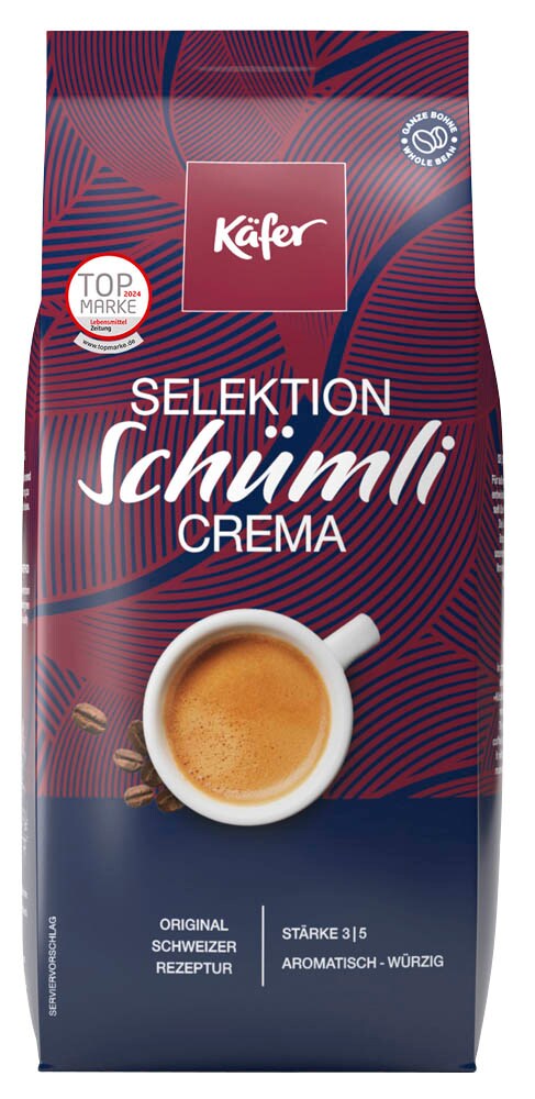 Käfer Selektion Schümli Crema Kaffeebohnen, Arabica- und Robustabohnen ...