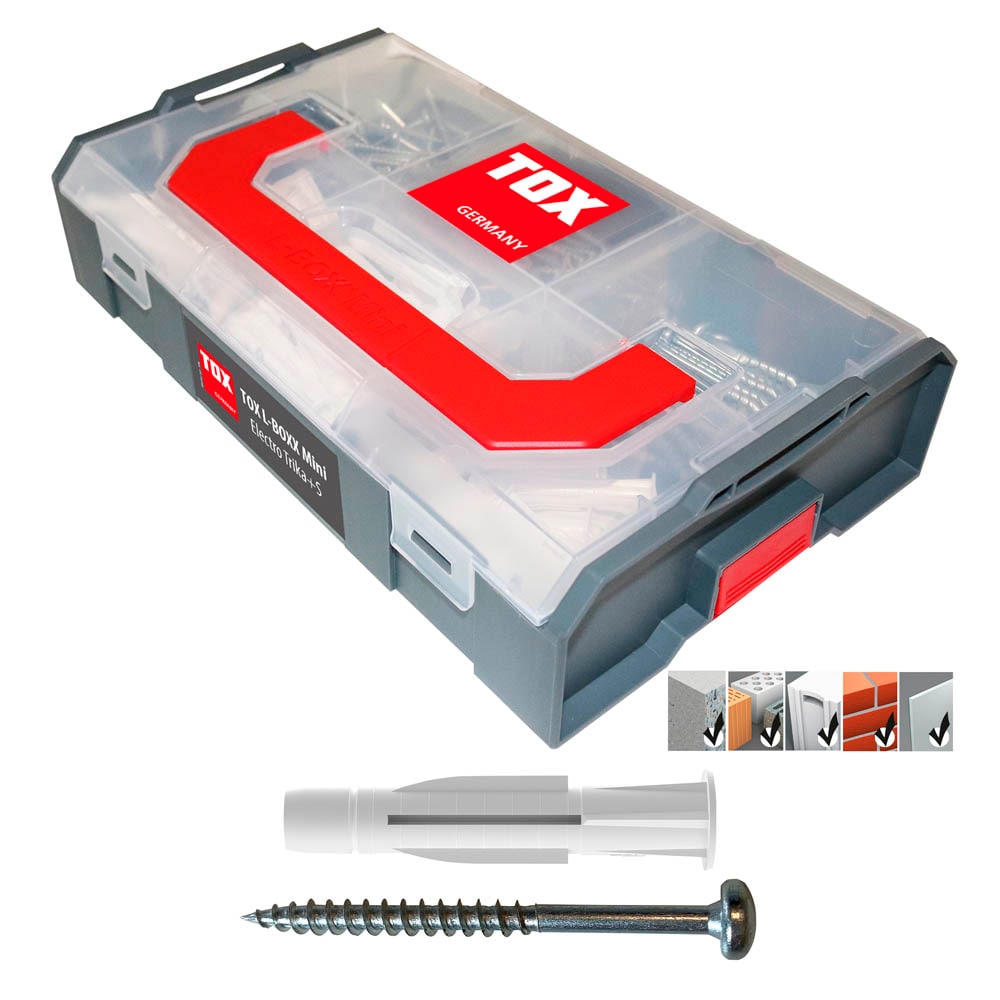 TOX L-Boxx Mini Electro TRIKA 094901301 Dübel- und Schrauben-Sortiment ...