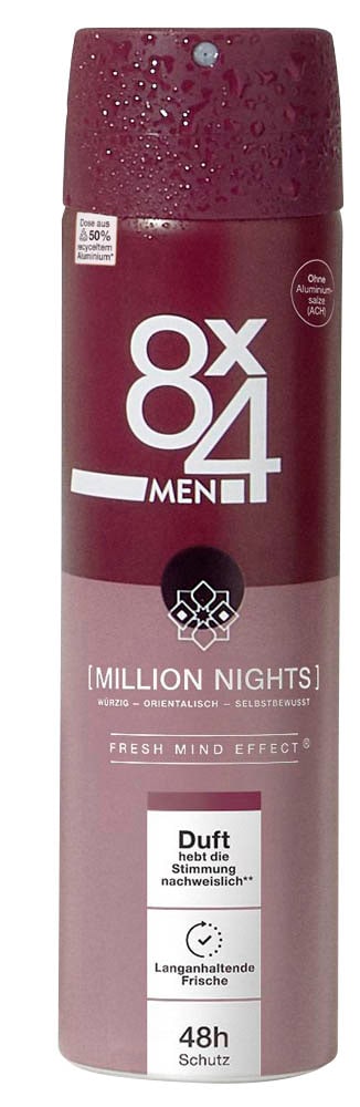 8x4 MILLION NIGHTS Deo-Spray 150,0 ml | office discount