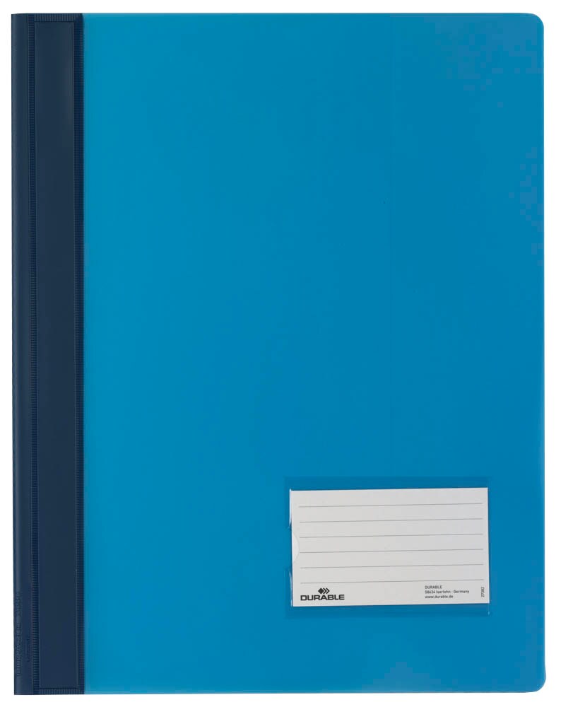 DURABLE Schnellhefter DURALUX Kunststoff hellblau DIN A4 überbreit, 10 ...