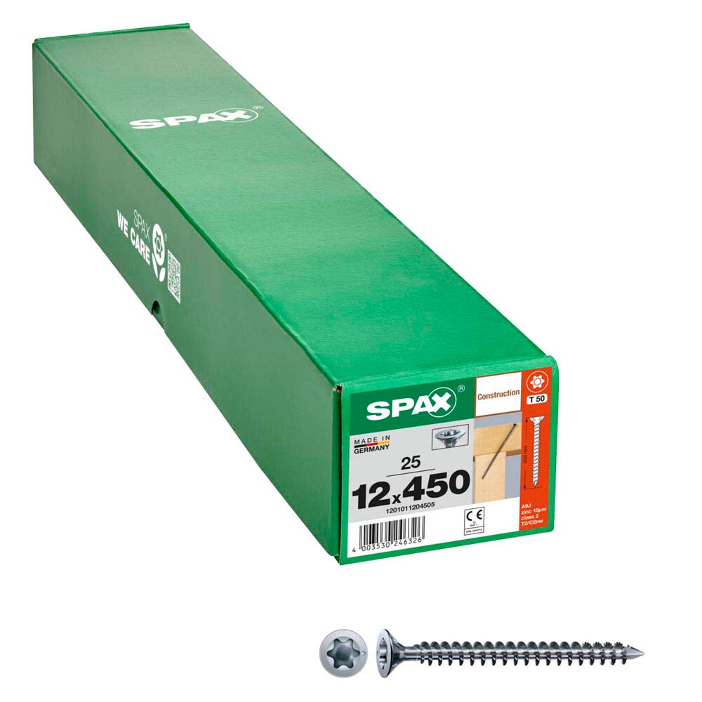 SPAX® Holzbauschrauben T50 Senkkopf WIROX 1201011204505 12 mm x 450 mm ...