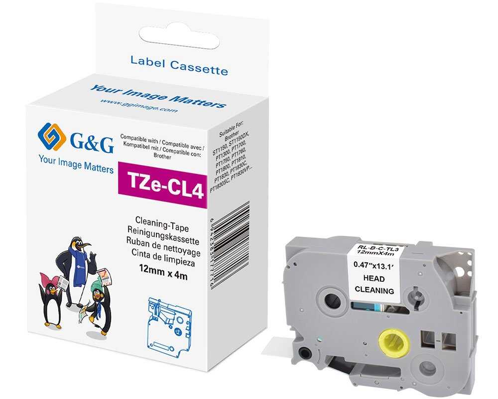 G&G Reinigungskassette 21657 ersetzt brother TZe-CL4 , 18 mm, 1 St ...