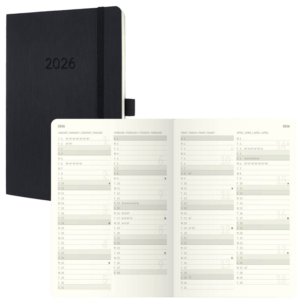 SIGEL Buchkalender Conceptum 2026 schwarz | office discount