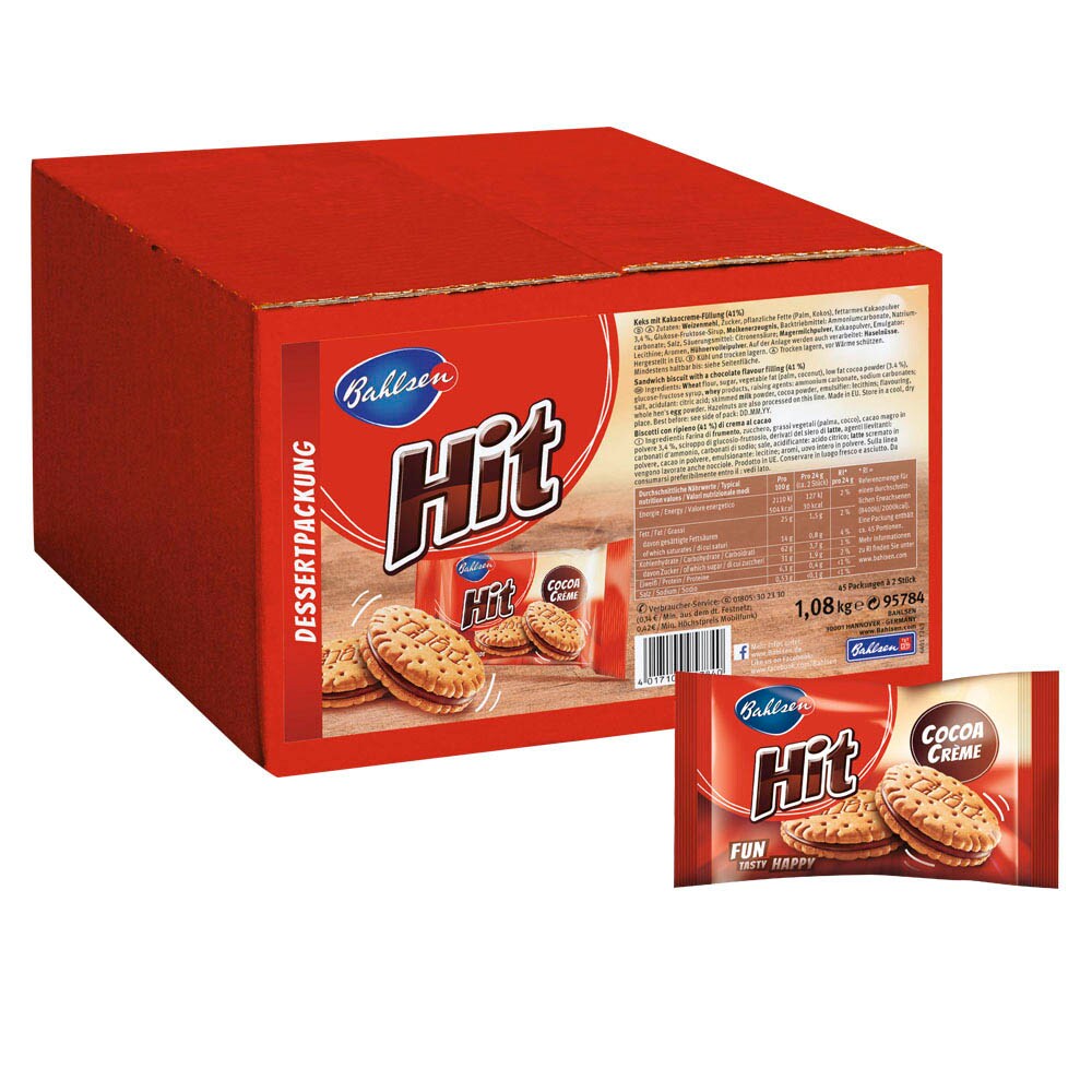 Bahlsen Hit Kekse 1,08 kg, 45x 2 St. | office discount