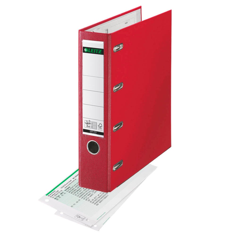 AKTION: LEITZ Doppelordner rot Karton 7,5 cm mit Prämie nach ...
