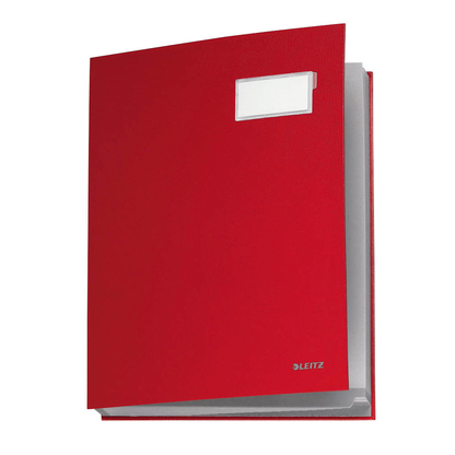 LEITZ Unterschriftenmappe Unterschritsmappe 5700 20 Fächer rot, 1 St ...