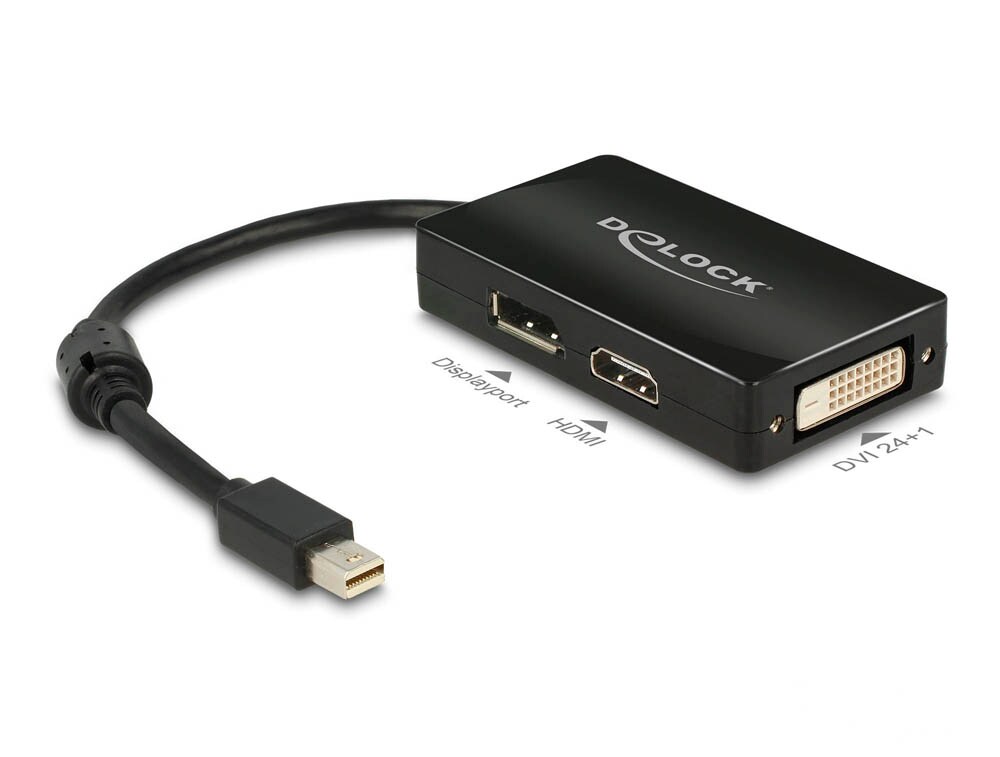 DeLOCK 62623 Mini-DisplayPort/DVI, DisplayPort, HDMI Adapter | office ...
