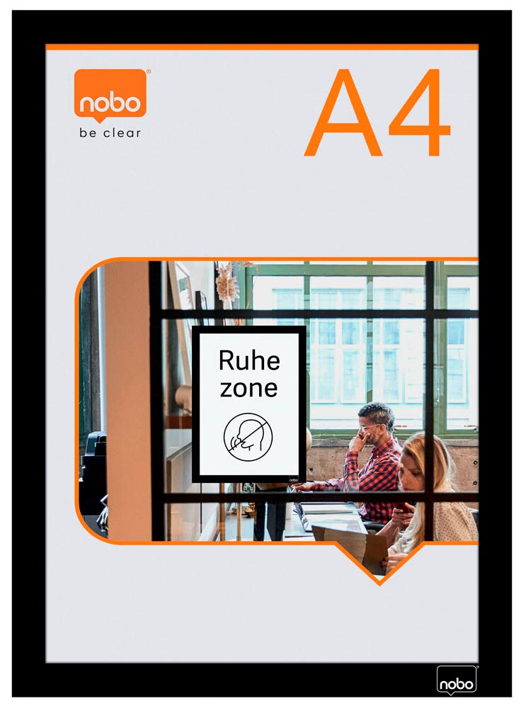 nobo Magnetrahmen selbstklebend schwarz A4, 2 St. | office discount