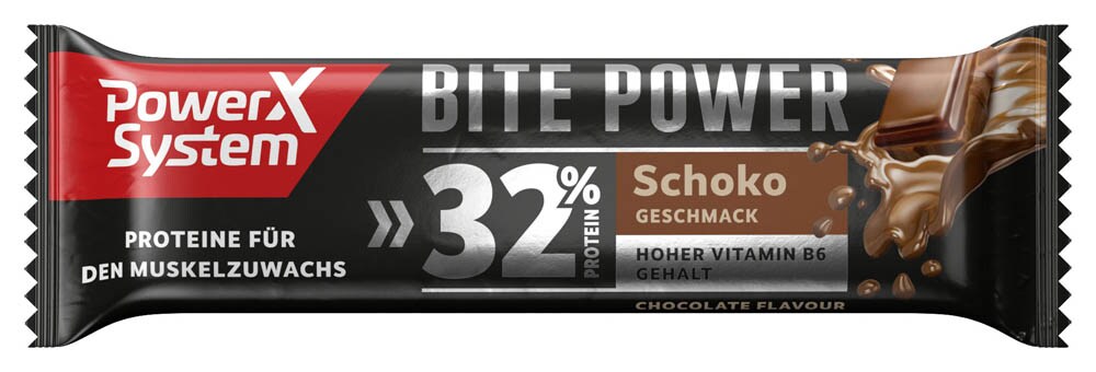 Power System BITE POWER 32% Proteinriegel 1 Riegel | office discount