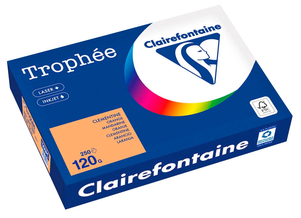 Clairefontaine Kopierpapier Trophée mandarin DIN A4 120 g/qm 250 Blatt ...