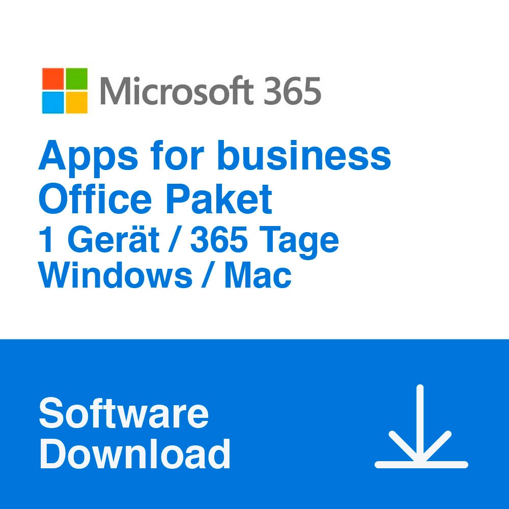 Microsoft 365 Apps for Business Office-Paket Vollversion (Download-Link ...